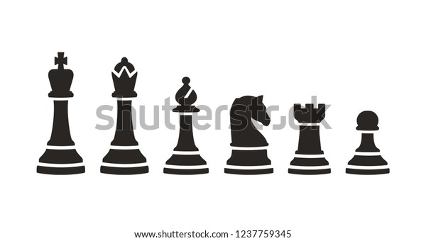 Set Chess Icon Sign Symbol Stock Vector (Royalty Free) 1237759345 ...