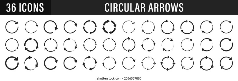 Hand Drawn Circle Arrows Arrows Set Stock Vector (Royalty Free ...