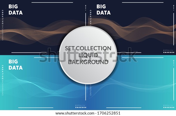Set Collection Modern Visualization Tech Poster Stock Vector (Royalty ...