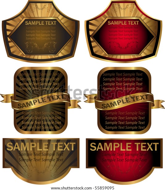 Set Colored Labels Stock Vector (Royalty Free) 55859095 | Shutterstock