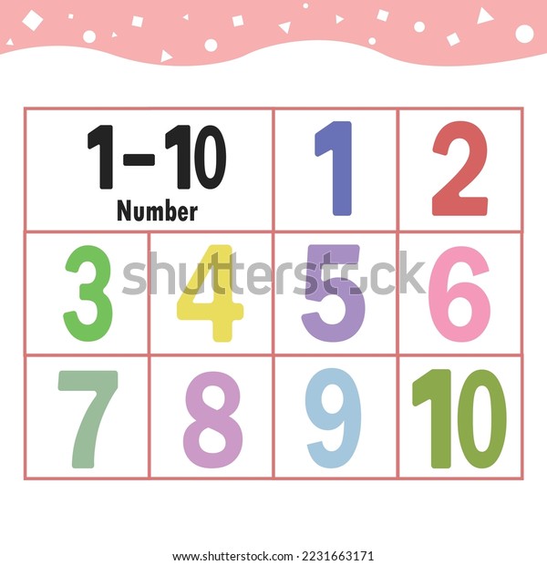 Set Colorful Numbers Bold Trendy Style Stock Vector (Royalty Free ...