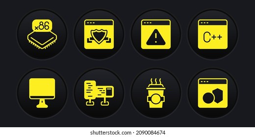 Set Processor Browser Exclamation Mark Software Stock Vector (Royalty Free) 2310161177 ...