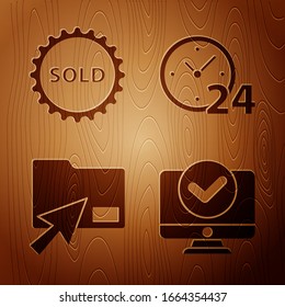 Set Computer Monitor Sold Label Cursor Stock Vector (Royalty Free) 1664354437 | Shutterstock