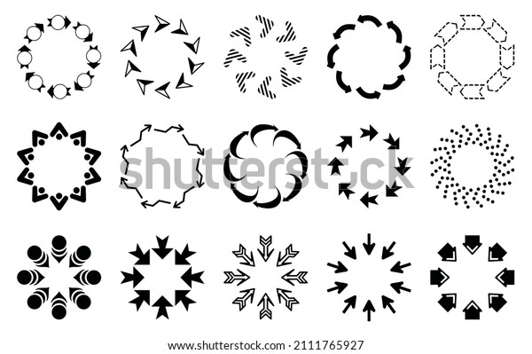 Set Decorative Arrow Borders Frames Arrows Stock Vector (Royalty Free ...