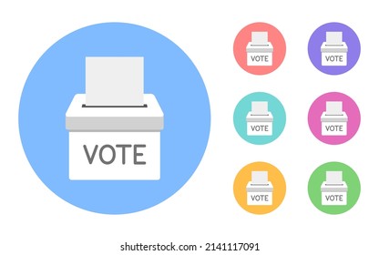 Set Different Colored Voting Boxes Vector Stock Vector (Royalty Free ...