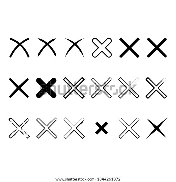 Set Different Crosses Vector Illustration Stock Vector (Royalty Free ...