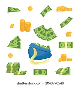 Set Different Types Money Vector Cartoon Stock Vector (Royalty Free ...