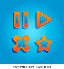 Set Double Buttons Interface Mobile Pc Stock Vector (Royalty Free ...