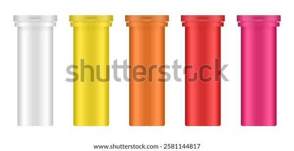 Set Effervescent Tablet Tubes Small Medical Stock Vector (Royalty Free ...