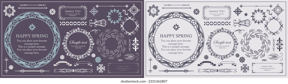 Set Elegant Border Designs Stock Vector (Royalty Free) 2331362807 ...