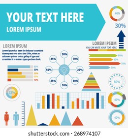 Infographics Graphs Charts Data Showing Illustrations Stock Vector ...