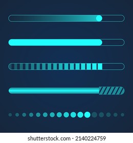 Futuristic Progress Loading Bar Stock Vector (Royalty Free) 1106799290 | Shutterstock