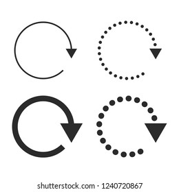 Circle Arrow Icon Cycle Resumption Repeat Stock Vector (Royalty Free ...