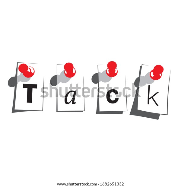 Set Four White Sticky Notes Red Stock Vector (Royalty Free) 1682651332 ...