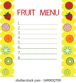 Set Fruit Menu Flyer Design Templates Stock Vector (Royalty Free ...