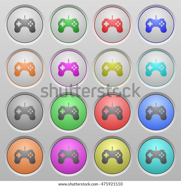 Set Game Controller Plastic Sunk Spherical Stock Vector (Royalty Free ...