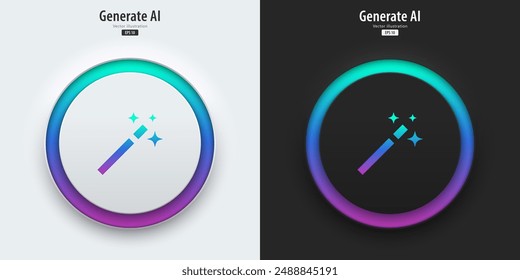 Ai Generate Image Icon Set Buttons Stock Vector (Royalty Free) 2482659907 | Shutterstock