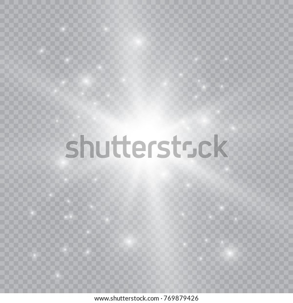 Set Glowing Light Effects Transparency Isolated Stock Vector (Royalty ...