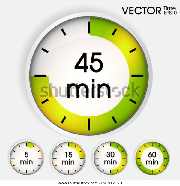 Set Green Timers Stock Vector (Royalty Free) 150812120 | Shutterstock