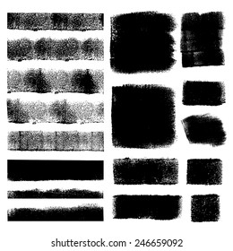 Vector Paintbrush Set Brush Strokes Templates Stock Vector (Royalty ...