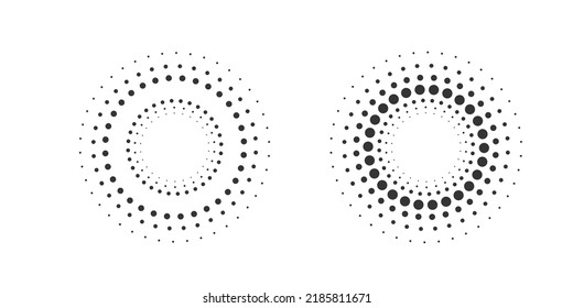 Set Halftone Round Dotted Frames Design Stock Vector (Royalty Free) 2477683085 | Shutterstock