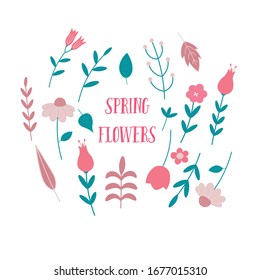 Vector Colorful Floral Design Patternblooming Spring Stock Vector ...