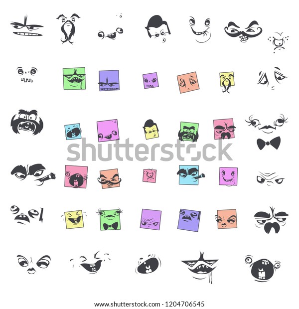 Set Icon Various Faces Stock Vector (Royalty Free) 1204706545 ...