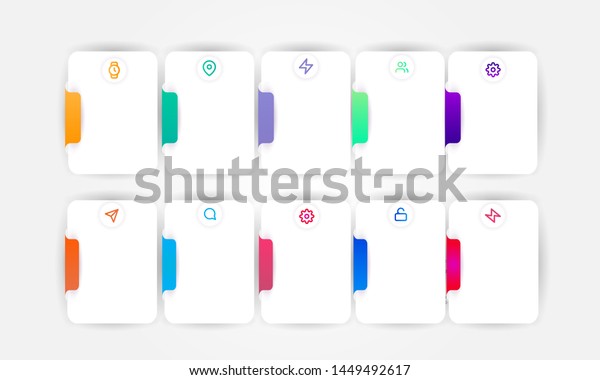 Set Infographic Stack Chart Design Icons Stock Vector (Royalty Free ...