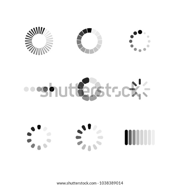 Set Loading Icon Download Sign Collection Stock Vector (Royalty Free ...
