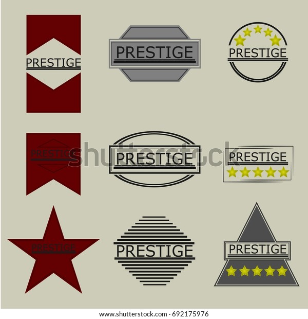 Set Logos Emblems Prestige Vector Stock Vector (Royalty Free) 692175976 ...