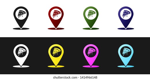 Set Map Pointer Fast Food Slice Stock Illustration 1592386723 ...