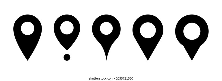 Set Map Pin Location Icons Modern Stock Vector (Royalty Free) 2238914789 | Shutterstock