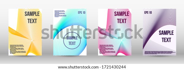 Set Modern Abstract Oblong Objects Vector Stock Vector (Royalty Free ...