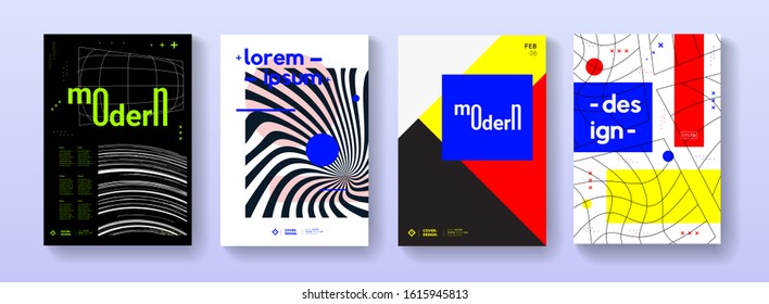 Set Modern Cool Covers Vector Design Stock Vector (Royalty Free ...