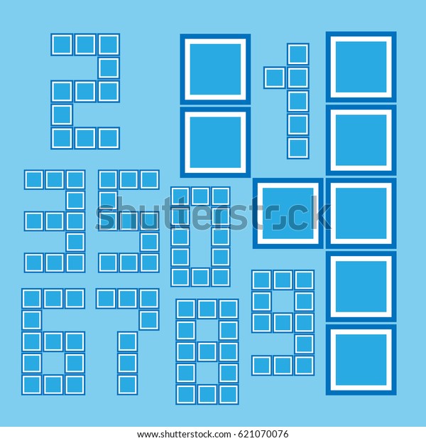 Set Numbers Tile Stock Vector (Royalty Free) 621070076 | Shutterstock
