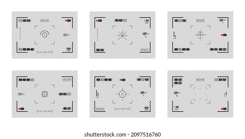 Set Photo Camera Viewfinders Various Layouts Stock Vector (Royalty Free ...