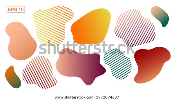 Set Random Spots Colored Striped Spot Stock Vector (Royalty Free ...