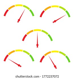 Set Rating Customer Satisfaction Meter Isolated Stock Vector (Royalty ...