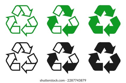 Set Recycle Icon Sign Different Forms Stock Vector (Royalty Free) 2287743879 | Shutterstock