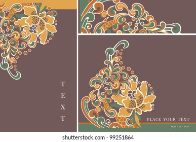 Set Retro Background Useful Elements Embellish Stock Vector (Royalty ...