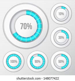 Round Progress Indicator Bar Vector Illustration Stock Vector (Royalty Free) 151319495 ...
