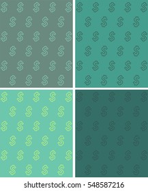 Set Seamless Textures Image Dollar Sign Stock Vector (Royalty Free ...