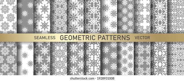 Set Seamless Vector Geometric Patterns Collection Stock Vector (Royalty Free) 1926628088 ...