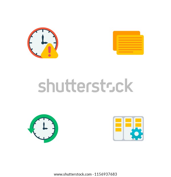 Set Task Manager Icons Flat Style Stock Vector (Royalty Free ...