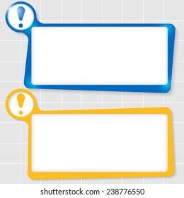 Set Two Text Boxes Text Exclamation Stock Vector (Royalty Free ...