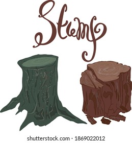 Set Two Tree Stumps Stock Vector (Royalty Free) 1869022012 | Shutterstock