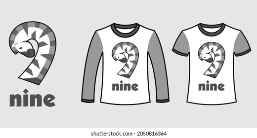 Set Two Types Clothes Number Nine Stock Vector (Royalty Free ...