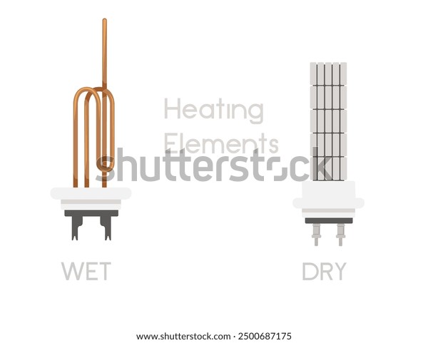 Set Various Heating Elements Used Water Stock Vector (Royalty Free ...