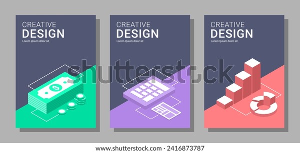 Set Vector A4 Size Accounting Covers Stock Vector (Royalty Free ...
