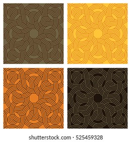 Set Four Seamless Topographic Map Patterns Stock Vector (Royalty Free ...
